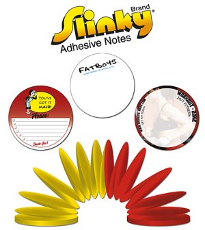 Slinky(R) Adhesive Notes - Round - 100 Sheets